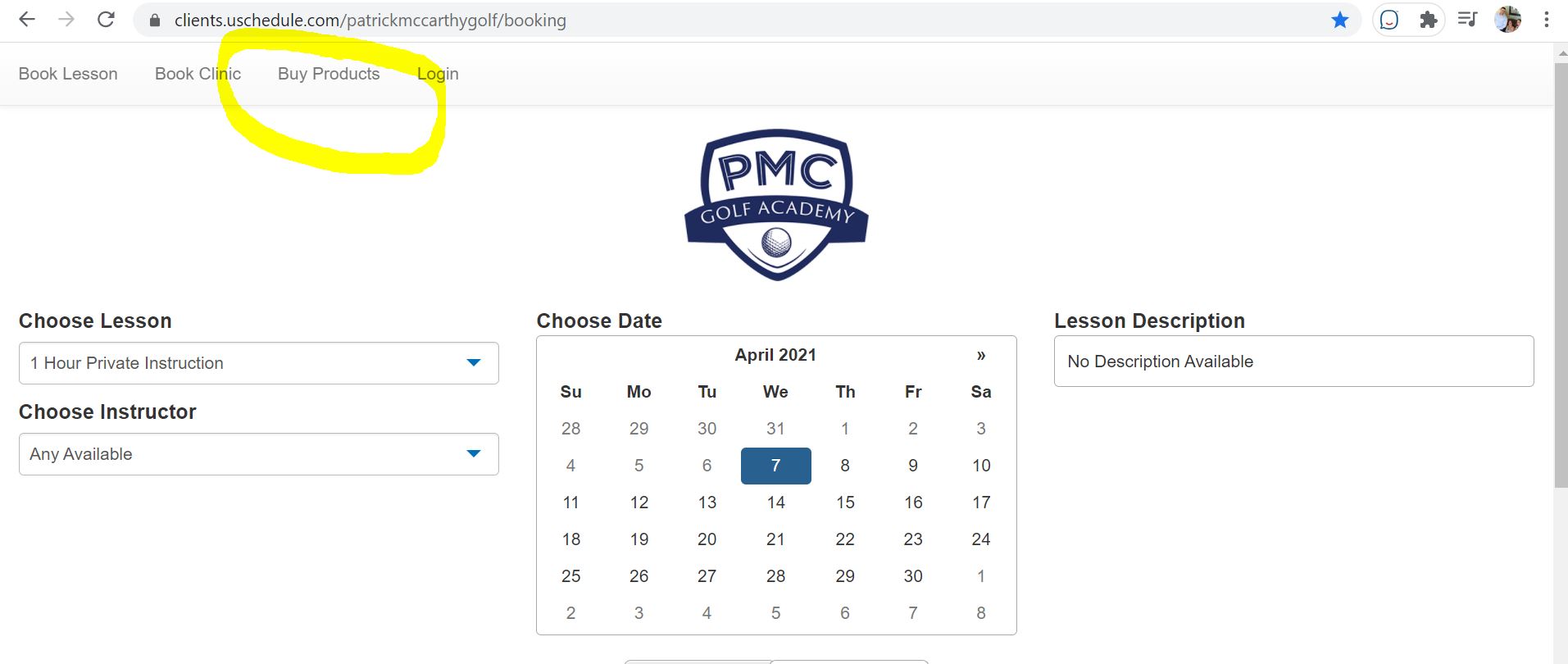 Private Lessons - PMC Golf